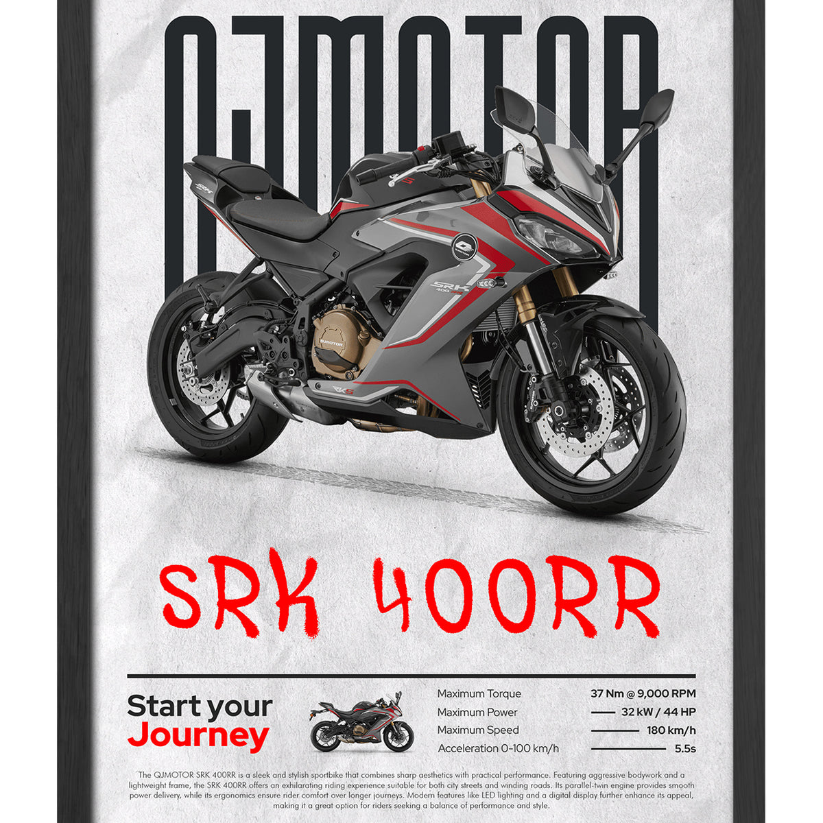 QJMOTOR SRK 400RR – Duvarda