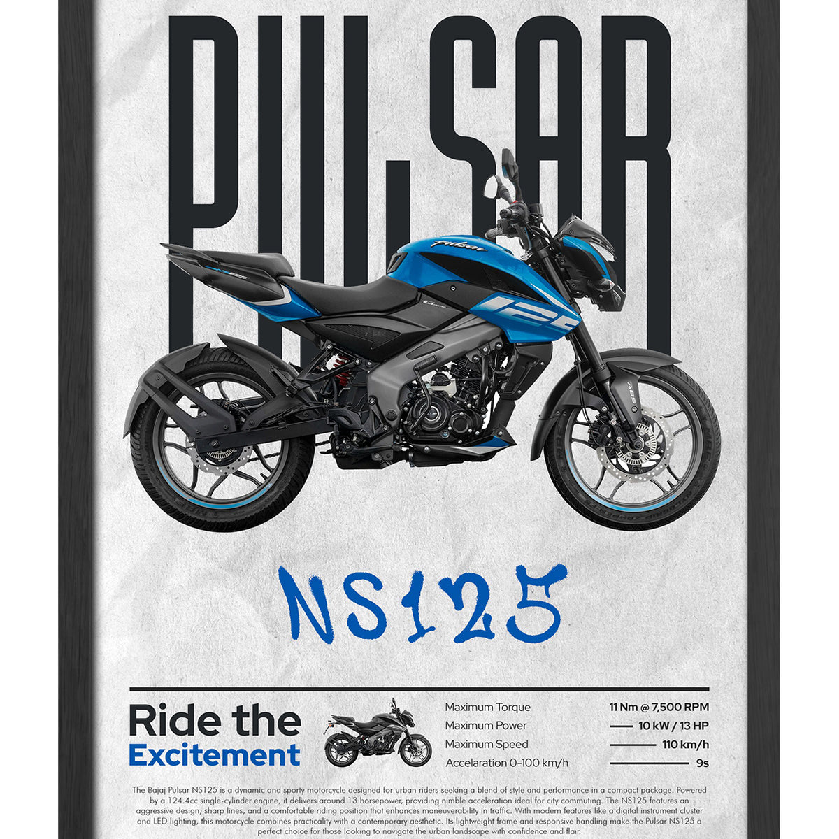 Bajaj Pulsar NS125 – Duvarda