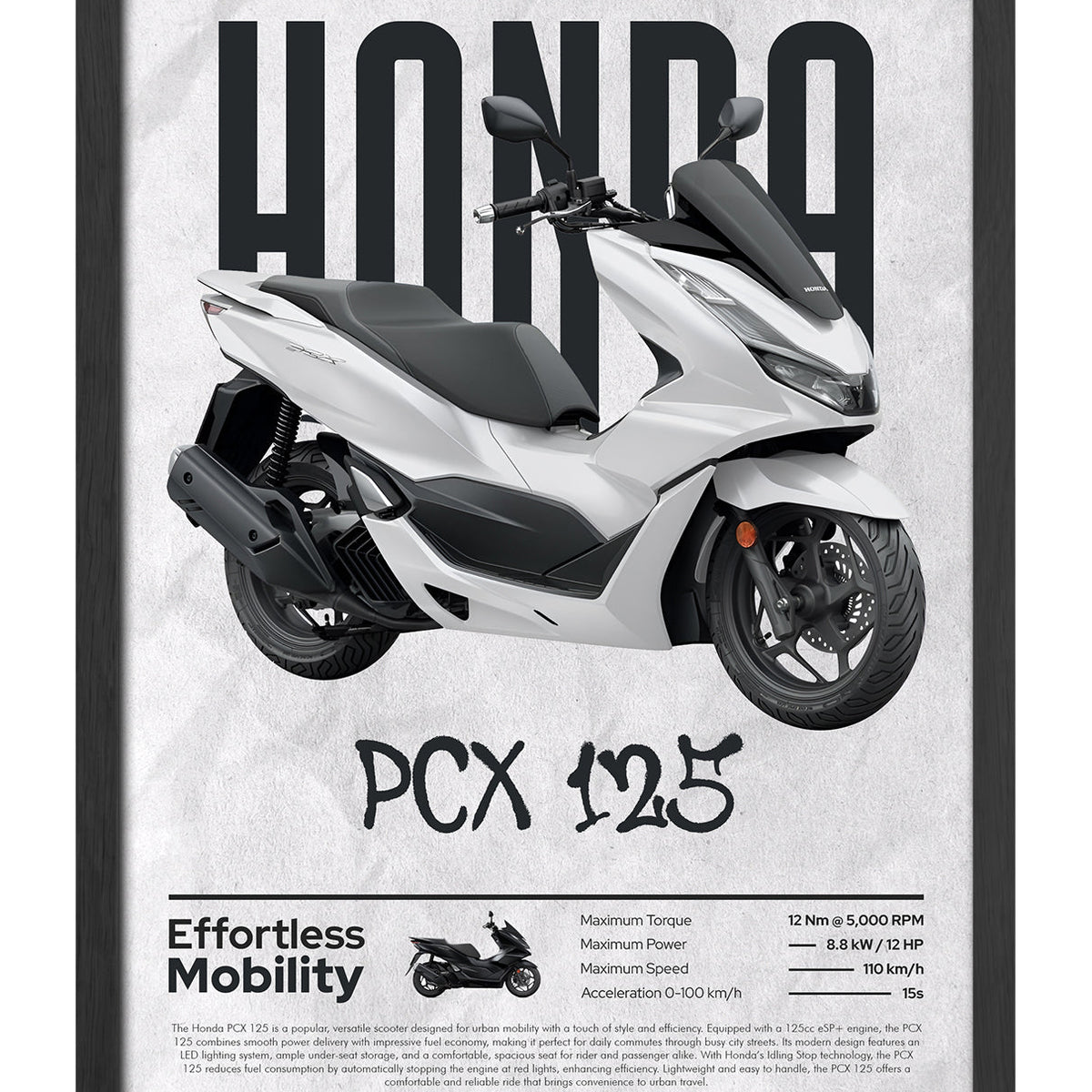 Honda PCX 125 – Duvarda