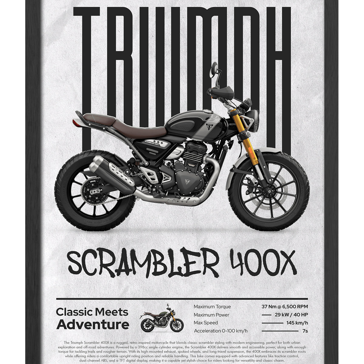 Triumph Scrambler 400X – Duvarda
